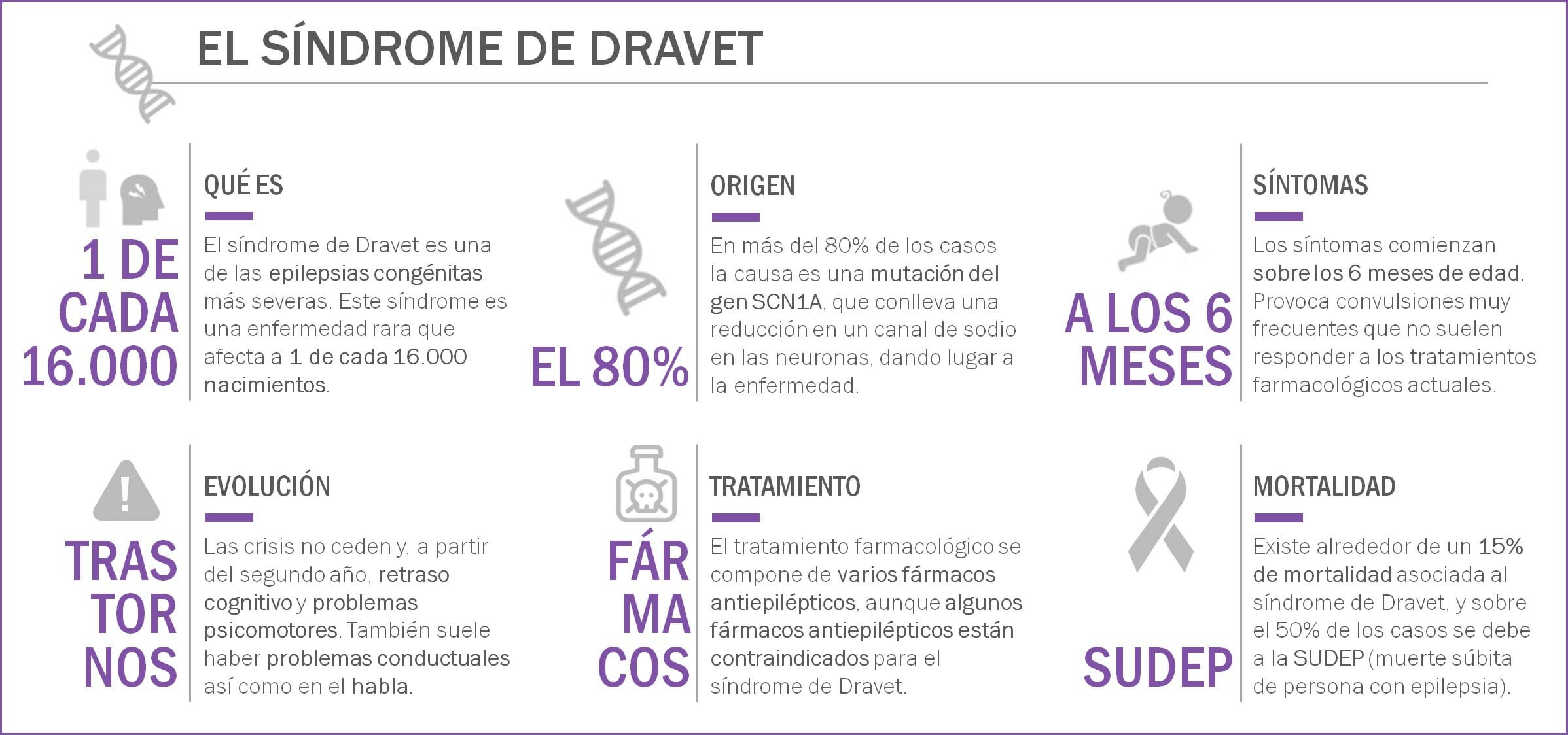 Infografía sobre el síndrome de Dravet
